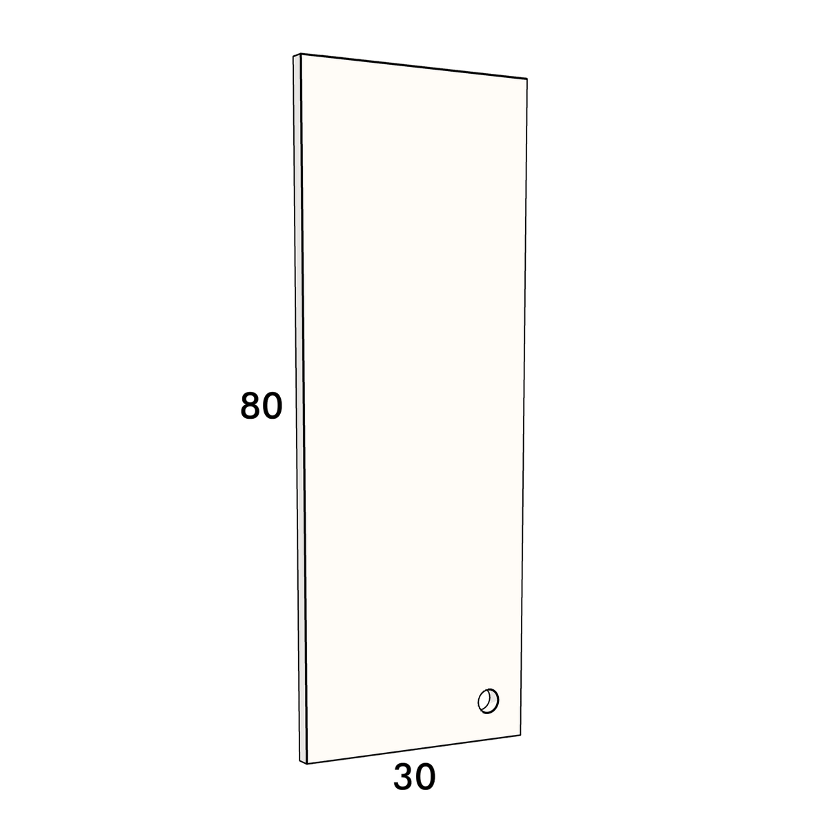 IKEA Wall Door 30x80 Dot Profile | Raw (Unpainted) Finish – Ren Studio