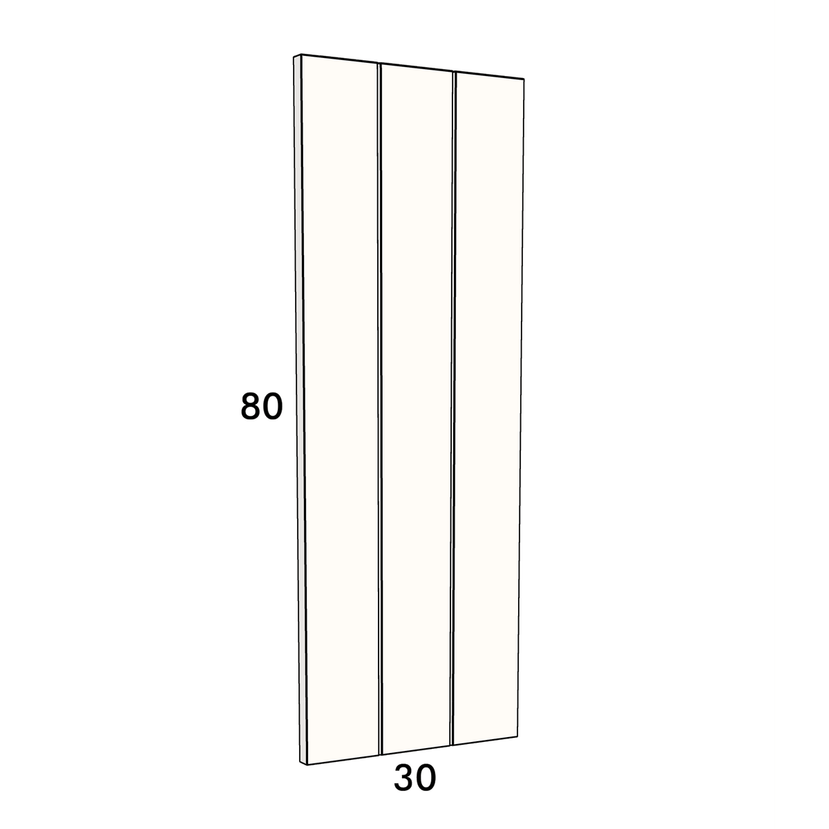 30w x 80h Base Door Linear - Natural Veneer – Ren Studio