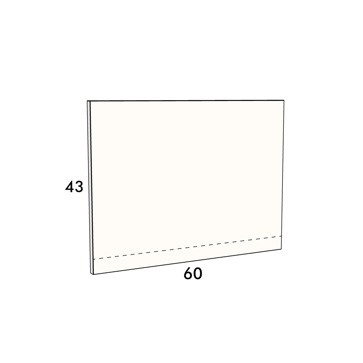60w x 43h Wall Door with Overhang Neat - Natural Veneer – Ren Studio