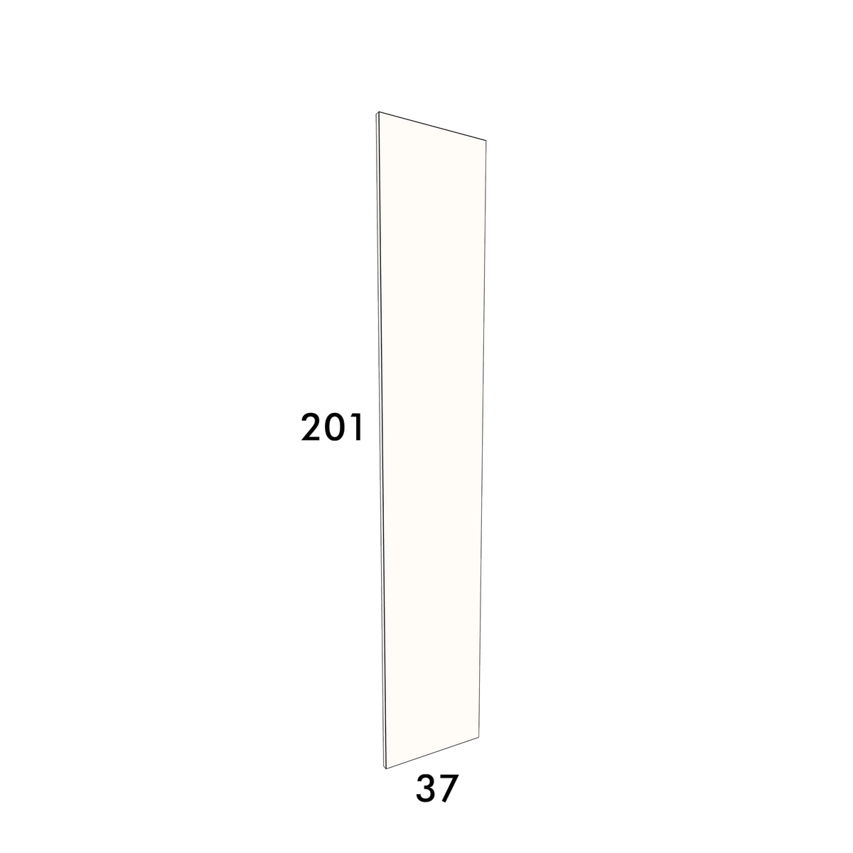 37w x 201h Pax Cover Panel For Slim Shaker Pax Doors - Customcoat (Pai ...