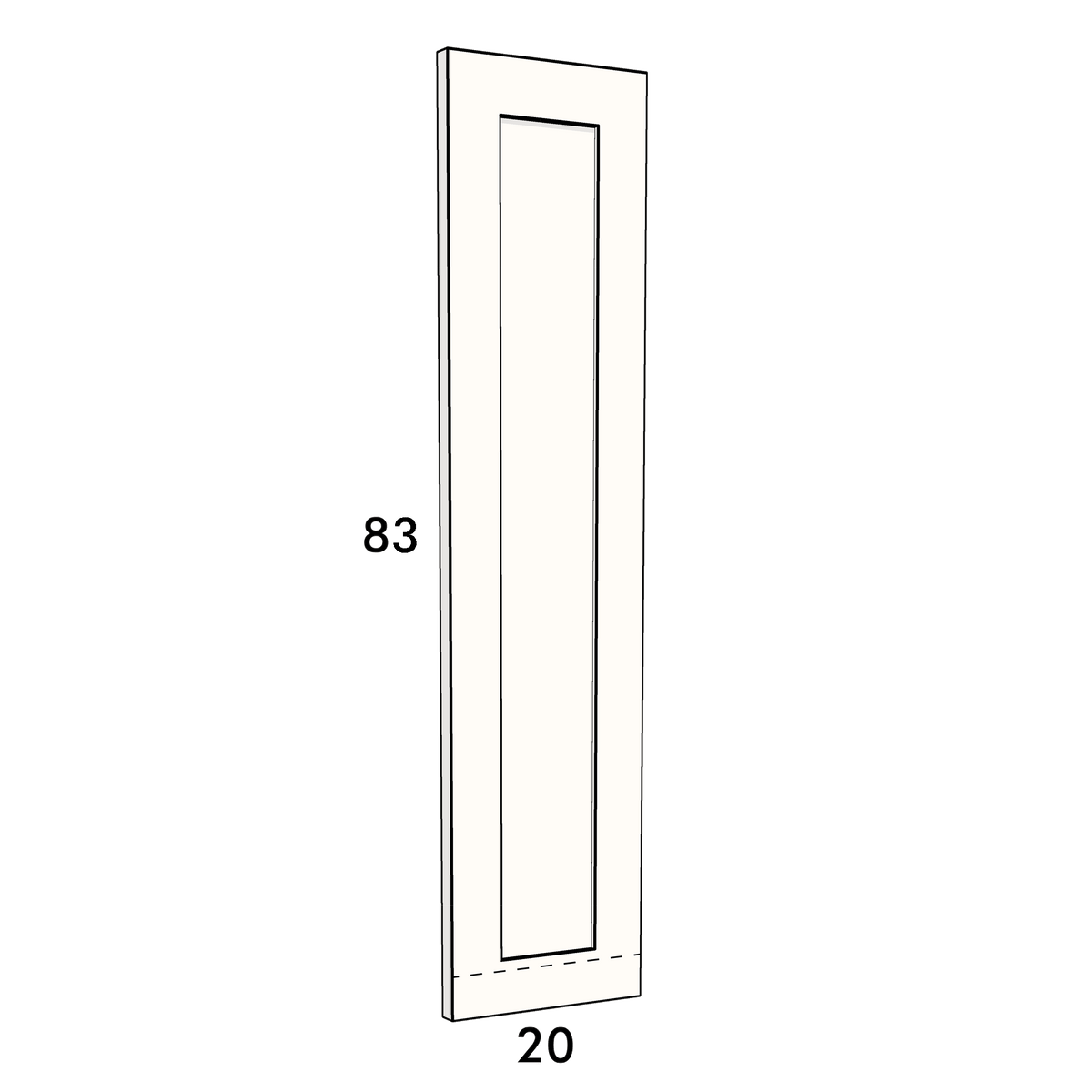 IKEA Wall Door 20x83 Shaker Style | Customcoat (2Pac) – Ren Studio