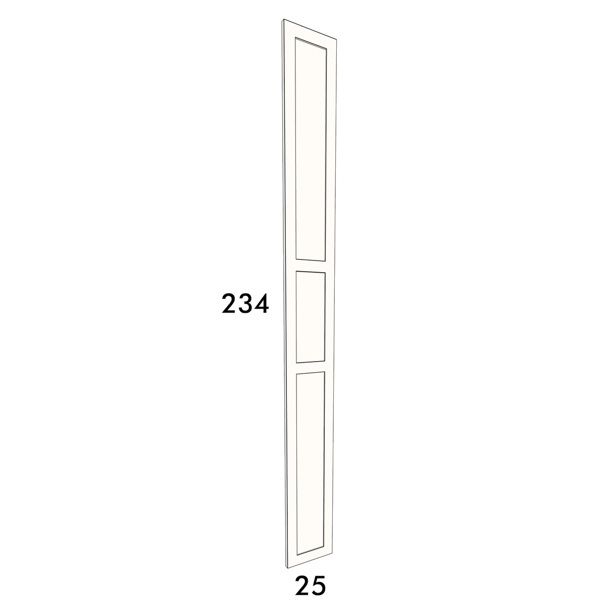 IKEA Pax Door 25x234 Shaker Profile | Customcoat (2Pac) – Ren Studio