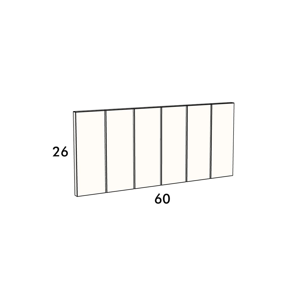 60w x 26h BESTA Drawer Front Linear - Raw (Unpainted) – Ren Studio