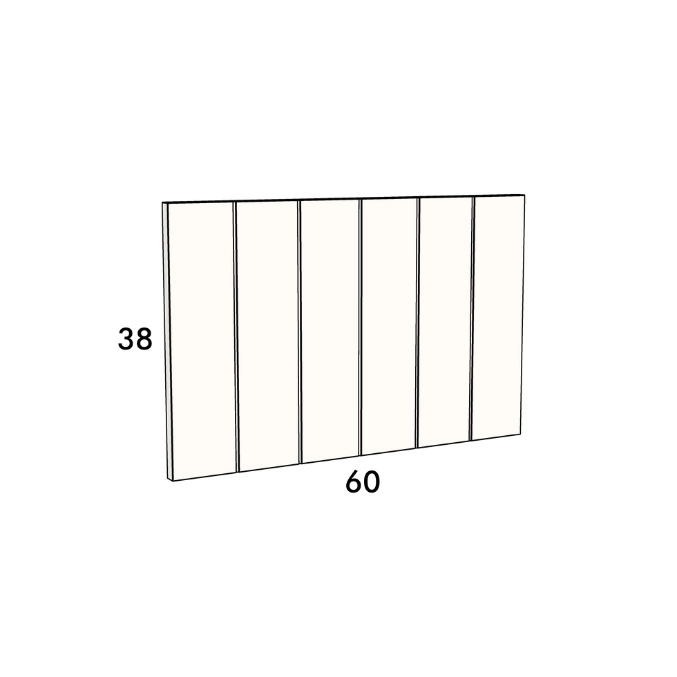 60w x 38h BESTA Drawer Front Linear - Raw (Unpainted) – Ren Studio