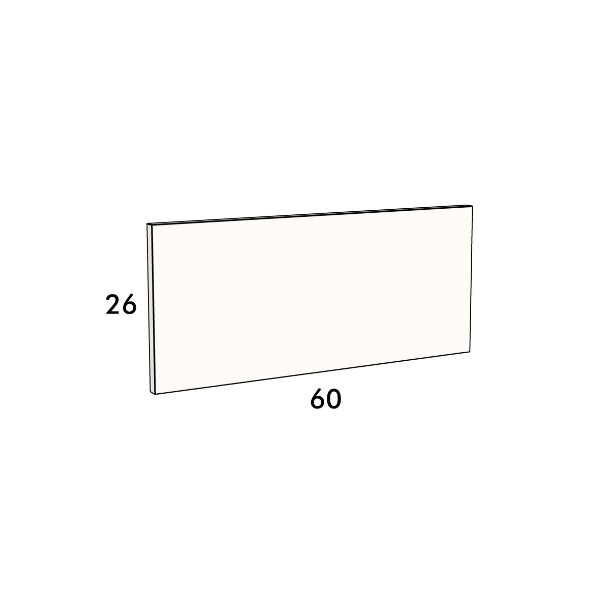 60w x 26h BESTA Drawer Front Neat - Raw (Unpainted) – Ren Studio